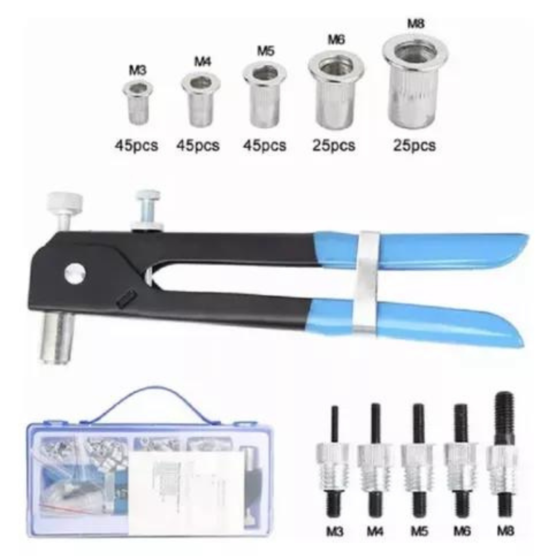 Kit Remachadora Tuerca 86 Piezas M3 A M8 Remache Ciego – La Casa Del Master